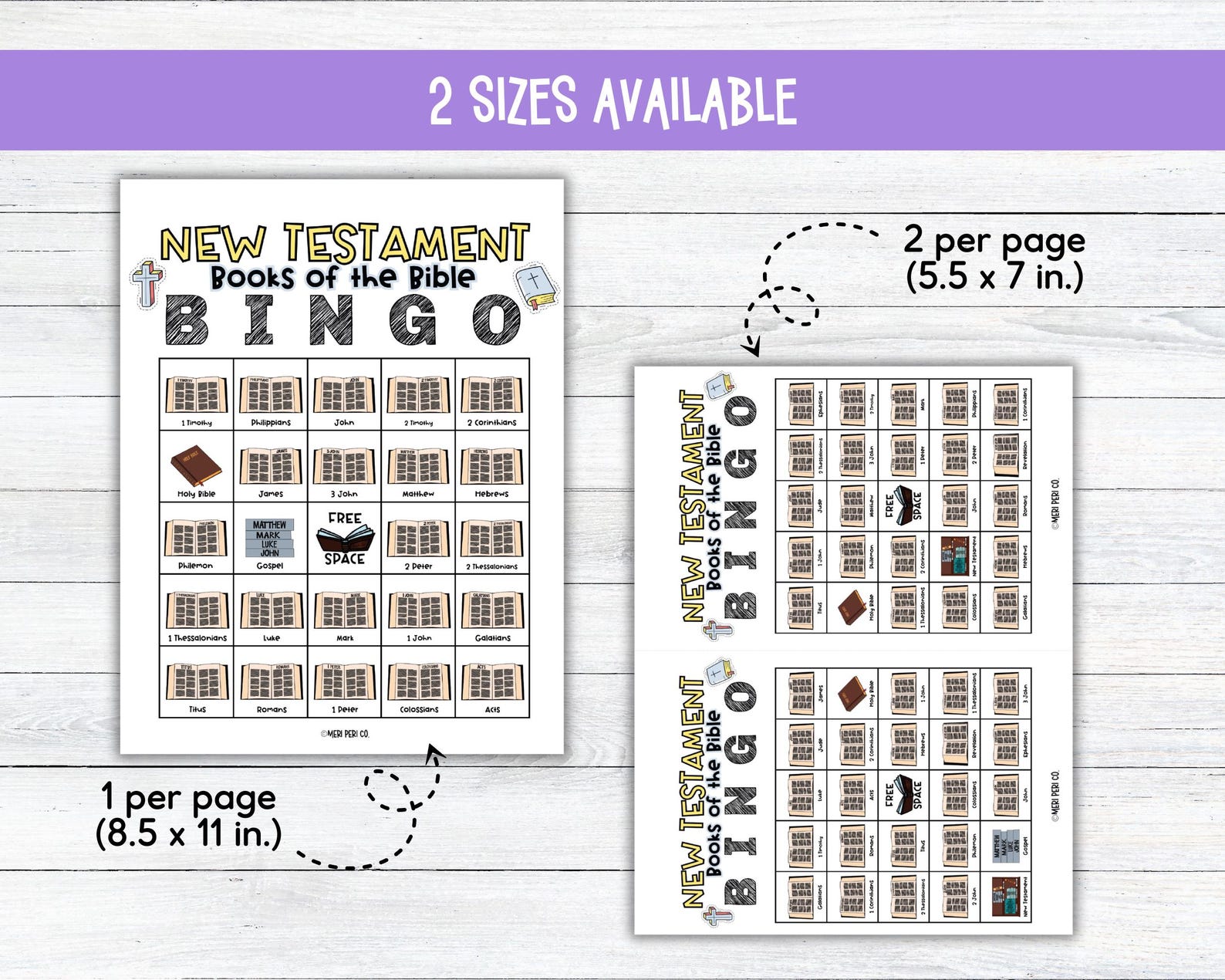 New Testament Books of the Bible Bingo | Christian Games for Sunday ...