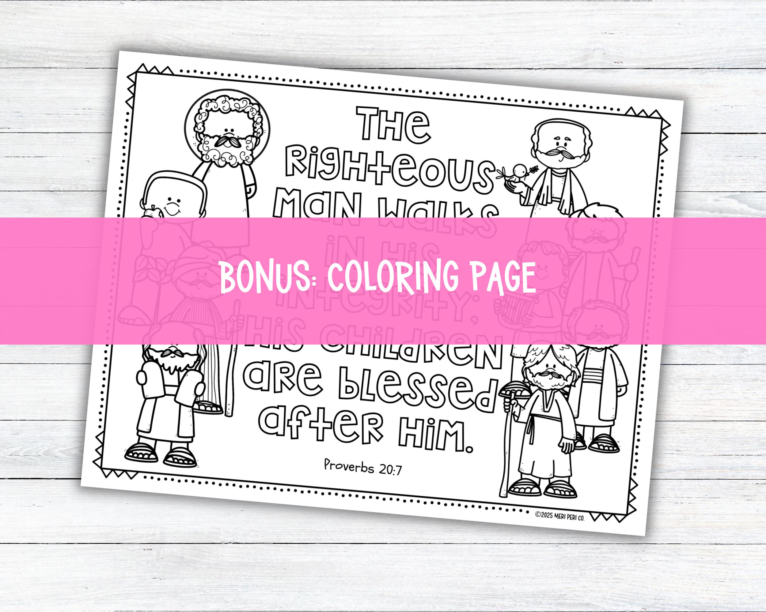 Father's Day Bible Craft, Spin to Guess the Bible Dad, Printable Craft ...