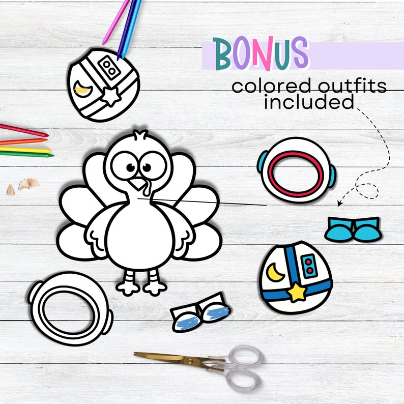 Disguise-a-turkey Activity Kit for Kids, Thanksgiving Craft and ...