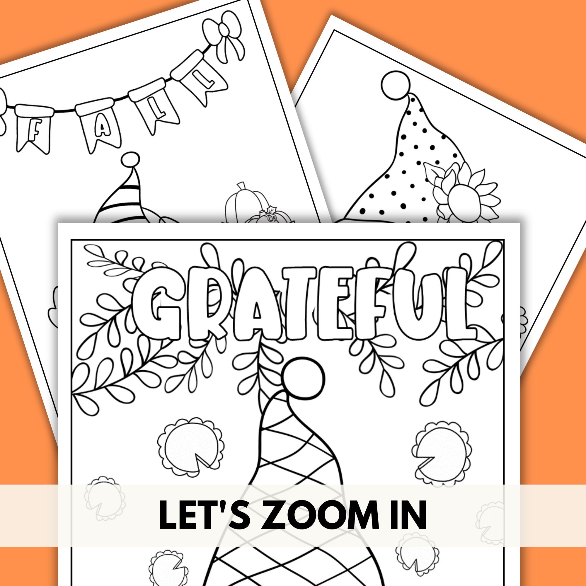 Thanksgiving Gnome Coloring Pages 7 Printable Thanksgiving Gnome ...