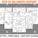 Kids in Halloween Costume Coloring Pages 16 Printable - Etsy
