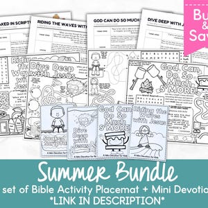 Smores Themed Bible Activity Set Kids' Sunday School, Summer Bible ...