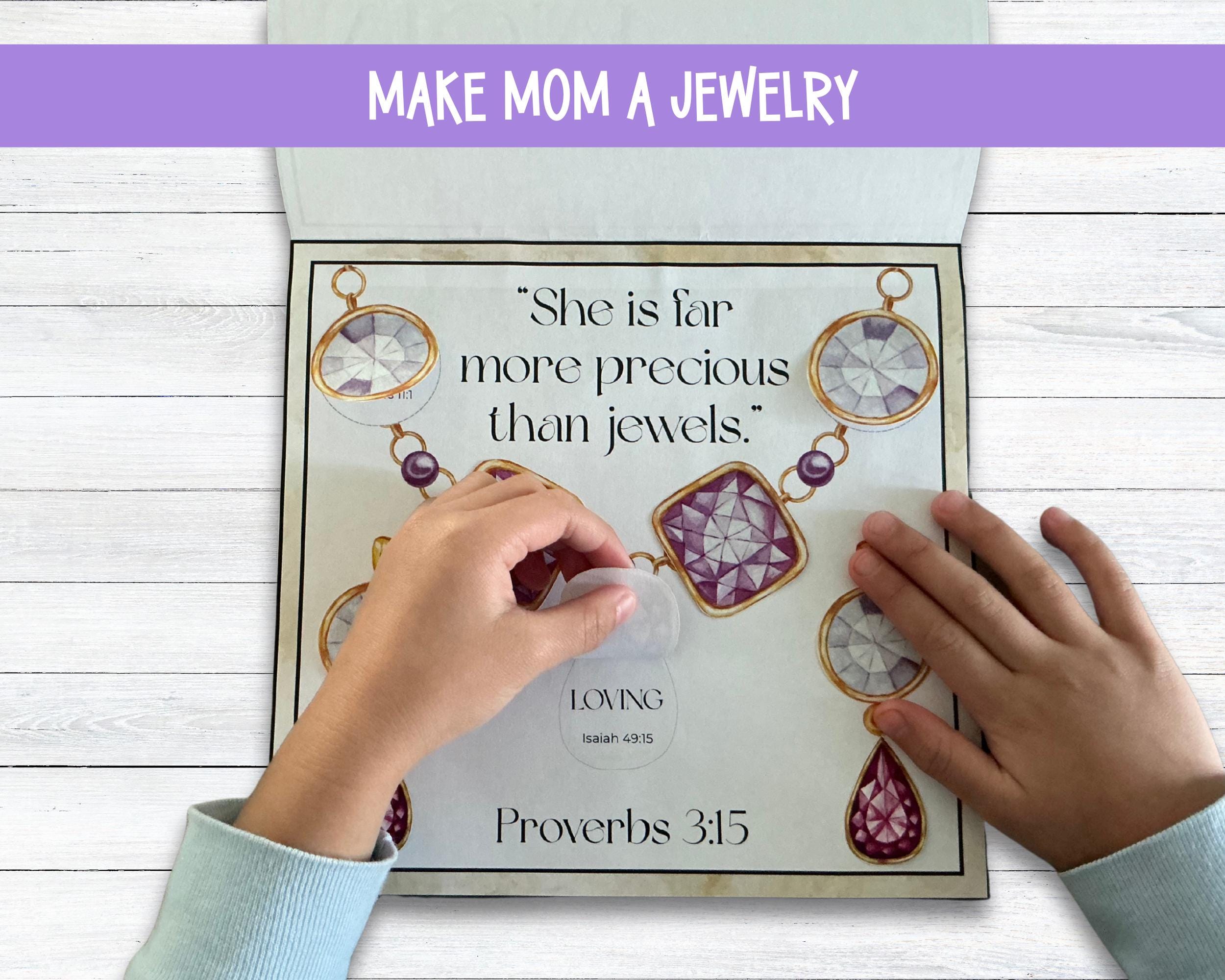 Mothers Day Bible Lesson Craft, Build a Jewelry Craft Activity for ...