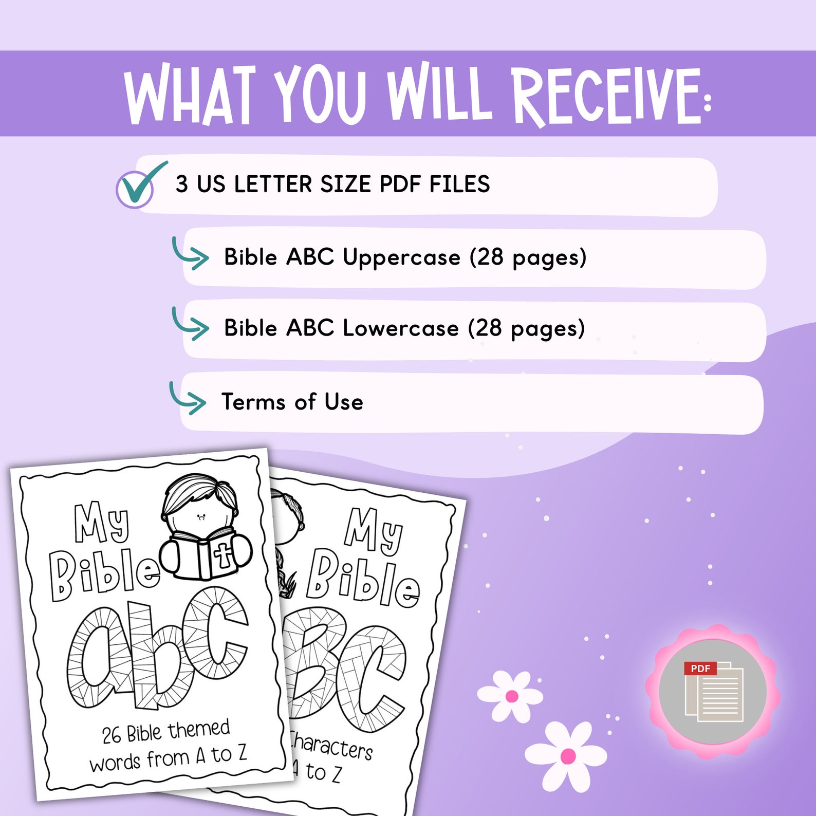 Bible ABC Coloring Pages for Christian Homeschool Families and Sunday ...