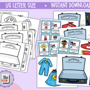 Fathers Day Bible Craft, Superhero Dad/grandpa/uncle Printable Craft ...