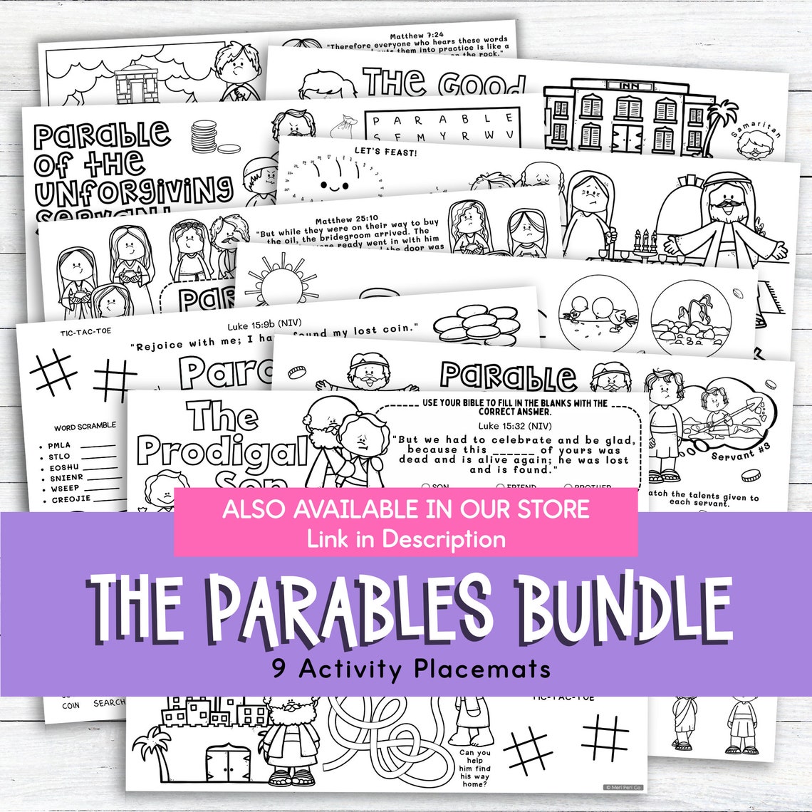 The Good Samaritan Activity Placemat, Jesus' Parable, Bible Story ...