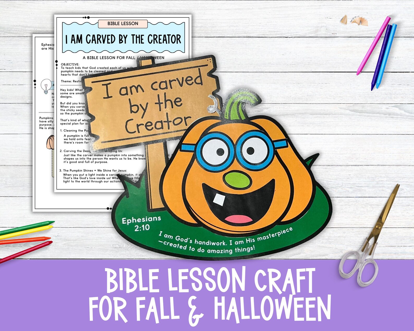 Pumpkin Bible Lesson Craft for Fall or Halloween, Build a Jack-o ...