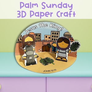Palm Sunday 3D Craft for Holy Week as Kids Activity for Sunday School ...