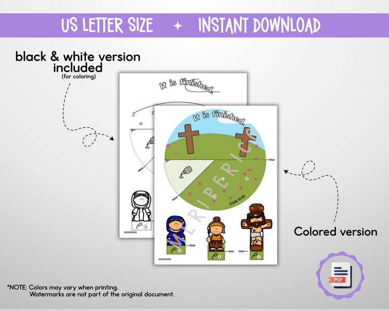 The Crucifixion 3D Craft for Holy Week as Kids Activity for Sunday ...