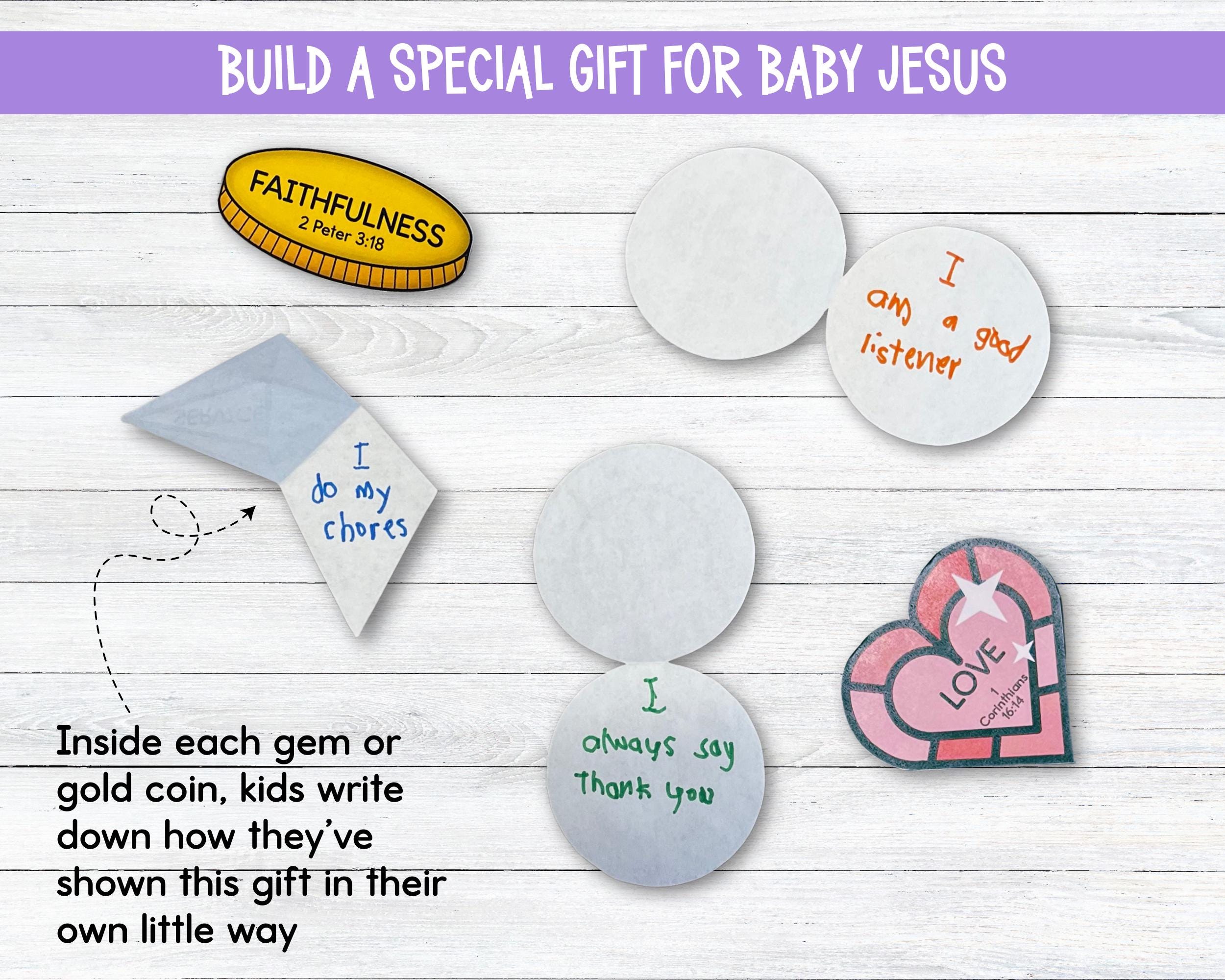 Christmas Bible Lesson Craft, My Gift to Baby Jesus Craft, the Nativity ...