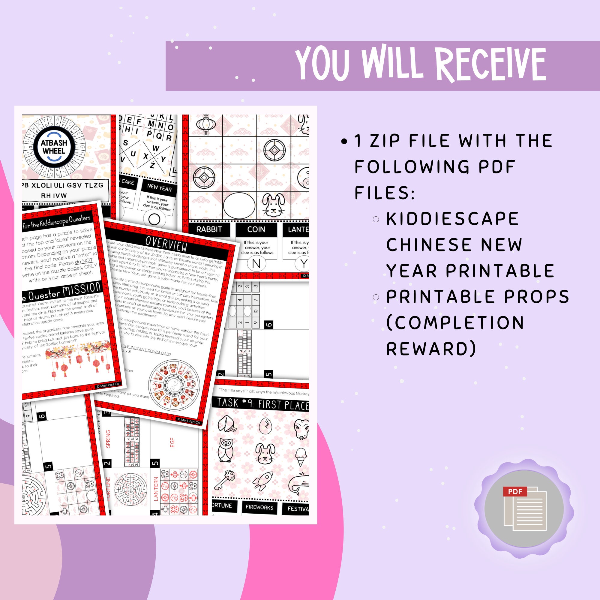Zodiac Lanterns Printable Escape Room for Kids | Chinese New Year ...