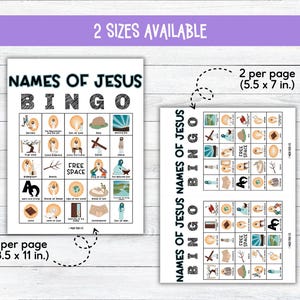 Names of Jesus Bingo Game | Christian Games for Church, Sunday School ...