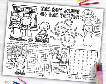 Joshua and the Battle of Jericho Activity Placemat, Bible Story ...