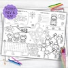 Happy Birthday Jesus Bible Activity Coloring Placemat, Christmas Sunday ...