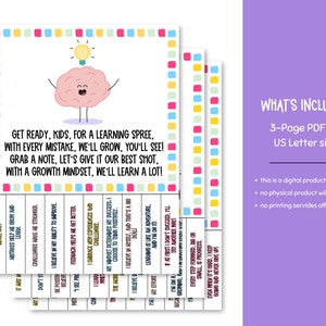 Growth Mindset Tear-off Flyers, Take What You Need Flyer, Teacher ...