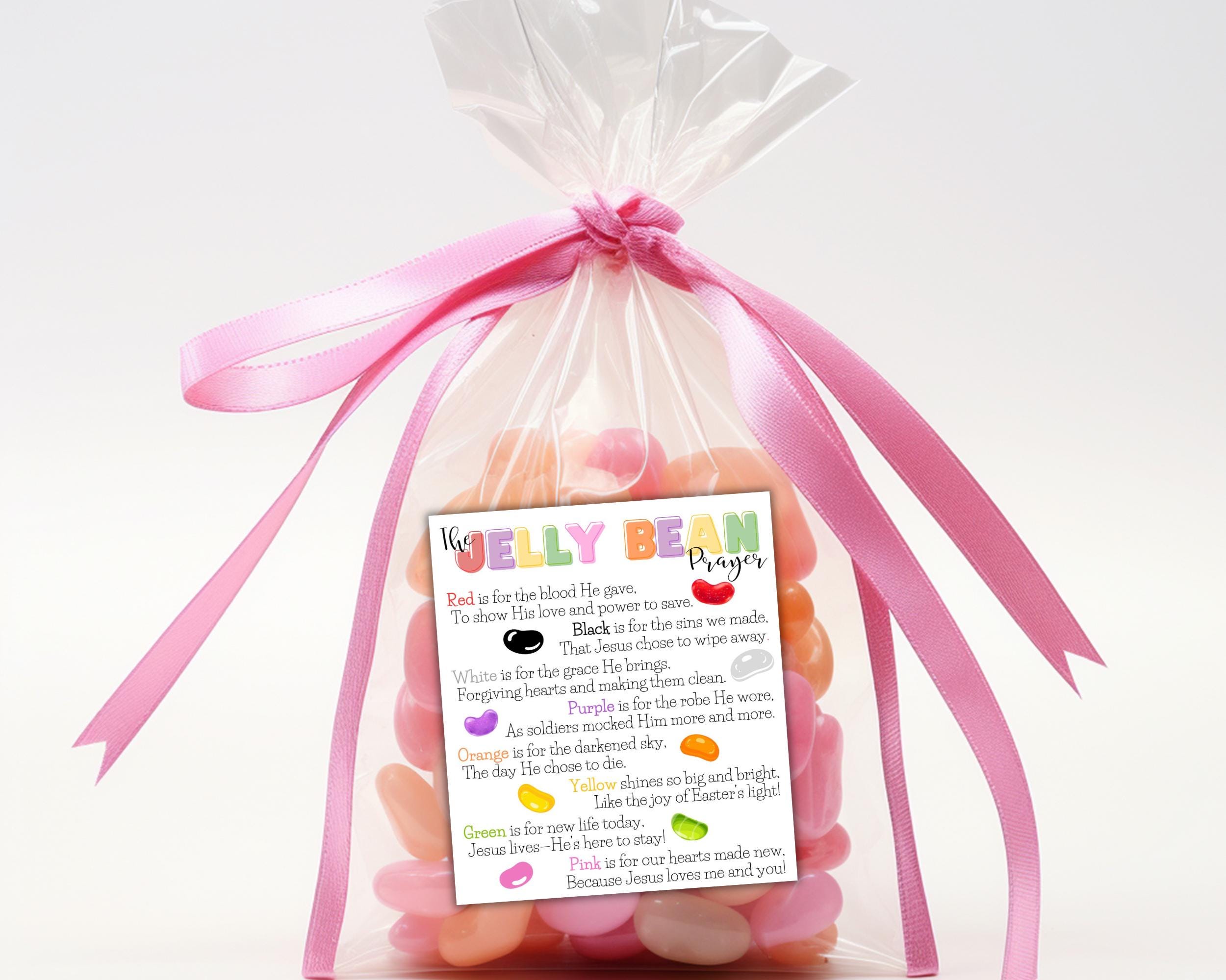 Jelly Bean Prayer Candy Bag Tag – Printable Easter Favor, Easter Sunday ...