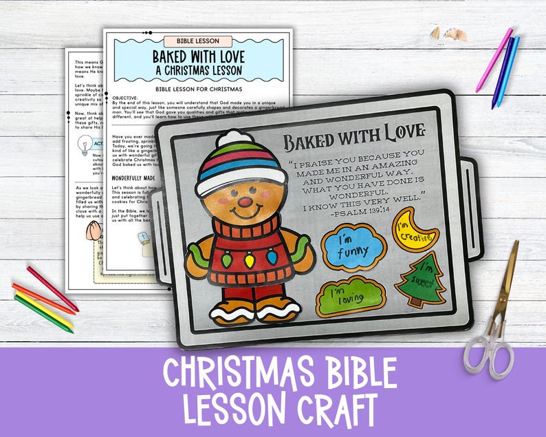 Christmas Bible Lesson Craft, Build a Gingerbread Man Craft, Baked With ...