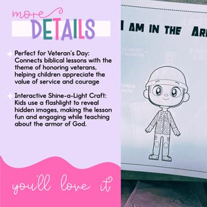 Bible Lesson Craft for Veterans Day , Shine-a-light on the Armor of God ...