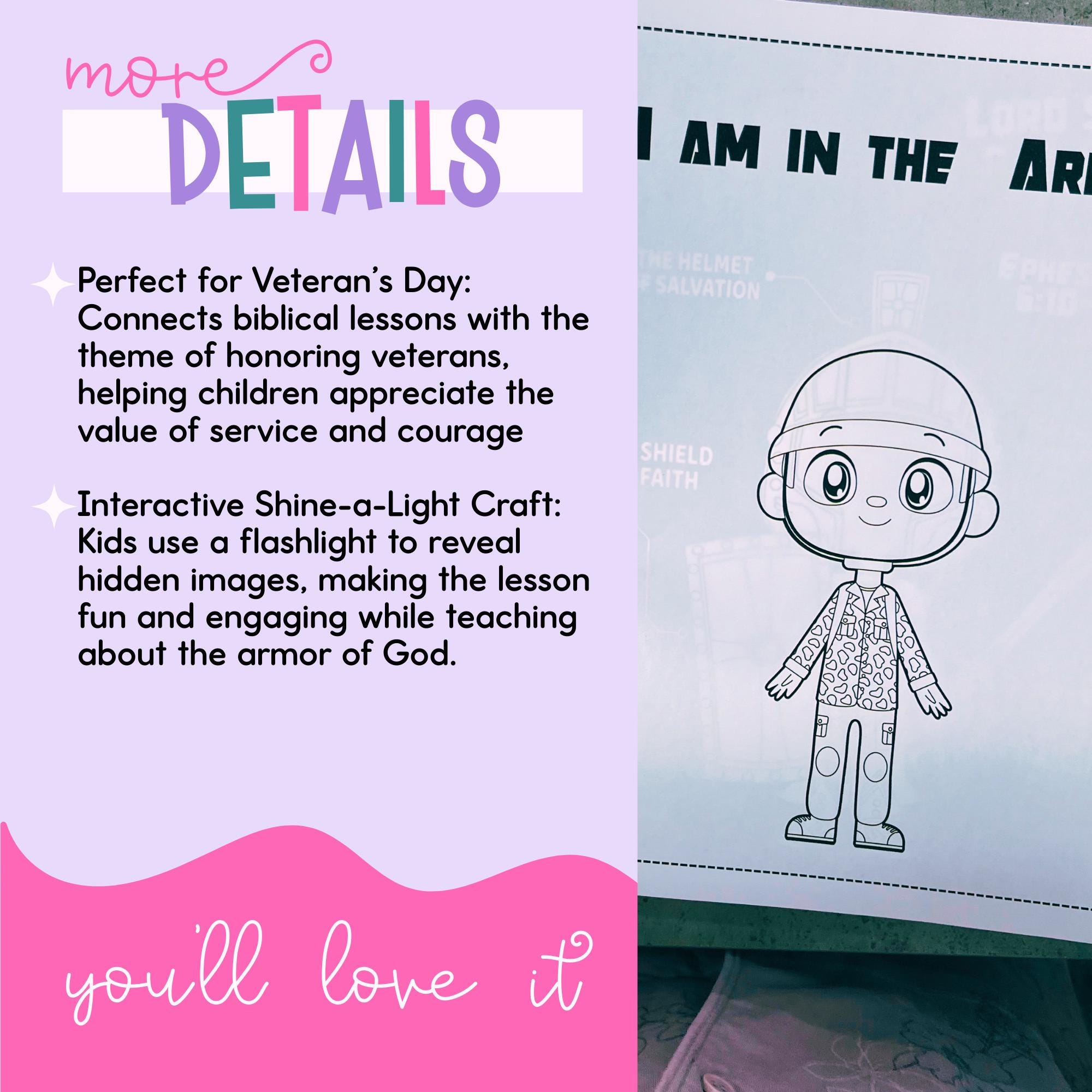 Bible Lesson Craft for Veterans Day , Shine-a-light on the Armor of God ...