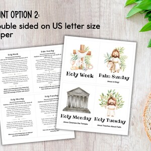 Holy Week Study Cards for Kids and Teens, Easter Week Countdown Perfect ...