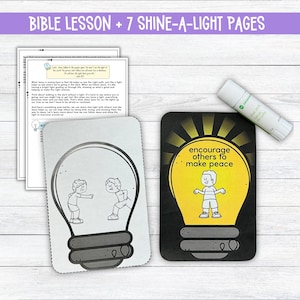 Bible Lesson Craft for Halloween, Shine-a-light Like Jesus Craft ...