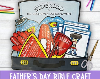 Toolbox for Dad Fathers Day Bible Craft, Sunday School Bible Printable ...