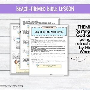 Beach-themed Bible Lesson Craft for Summer, Build a Bucket Activity for ...