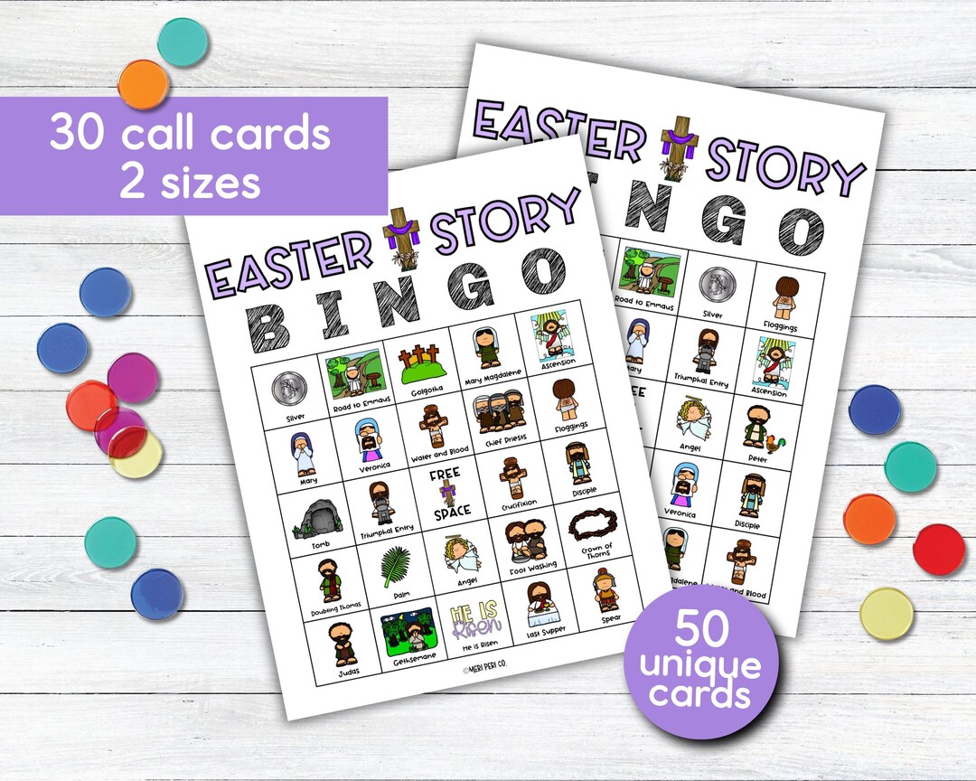 The Easter Story Bingo Game | Holy Week Christian Games for Church ...