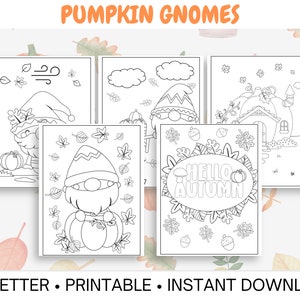 Pumpkin Gnome Coloring Pages - 10 Printable Pumpkin Gnome Coloring ...