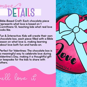 Valentine's Day Bible Lesson Craft, 1 Corinthians 13, Chocolate Box ...