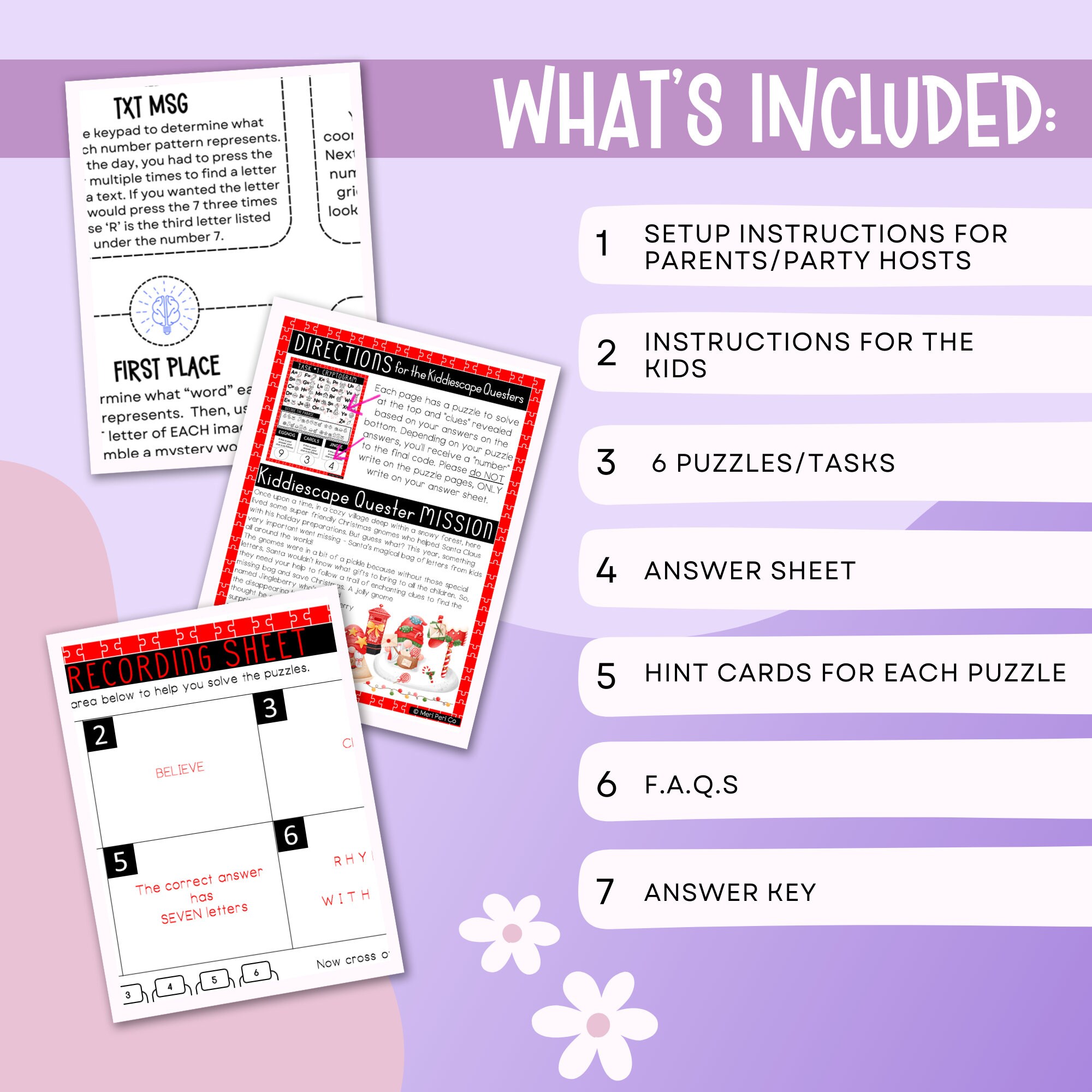 Christmas Gnomes Printable Escape Room for Kids Holiday Family Game ...