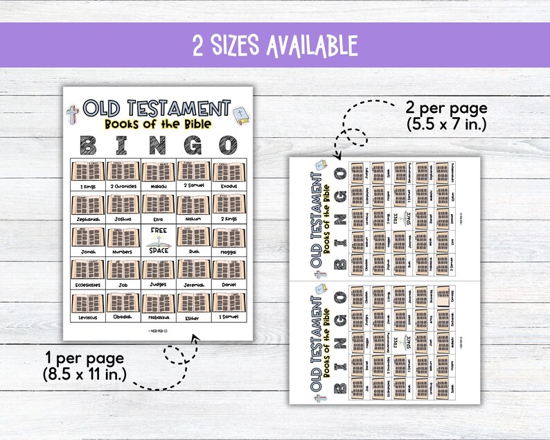 Old Testament Books of the Bible Bingo | Christian Games for Sunday ...