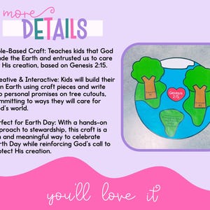 Earth Day Bible Lesson Craft, Build an Earth Craft Activity for ...
