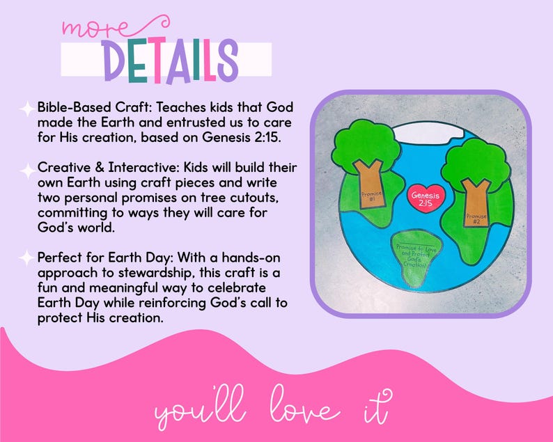 Earth Day Bible Lesson Craft, Build an Earth Craft Activity for ...