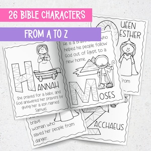 Bible ABC Coloring Pages for Christian Homeschool Families and Sunday ...