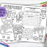 Stephen the Martyr Bible Lesson for Kids | Acts 6–7 Story Craft | First ...