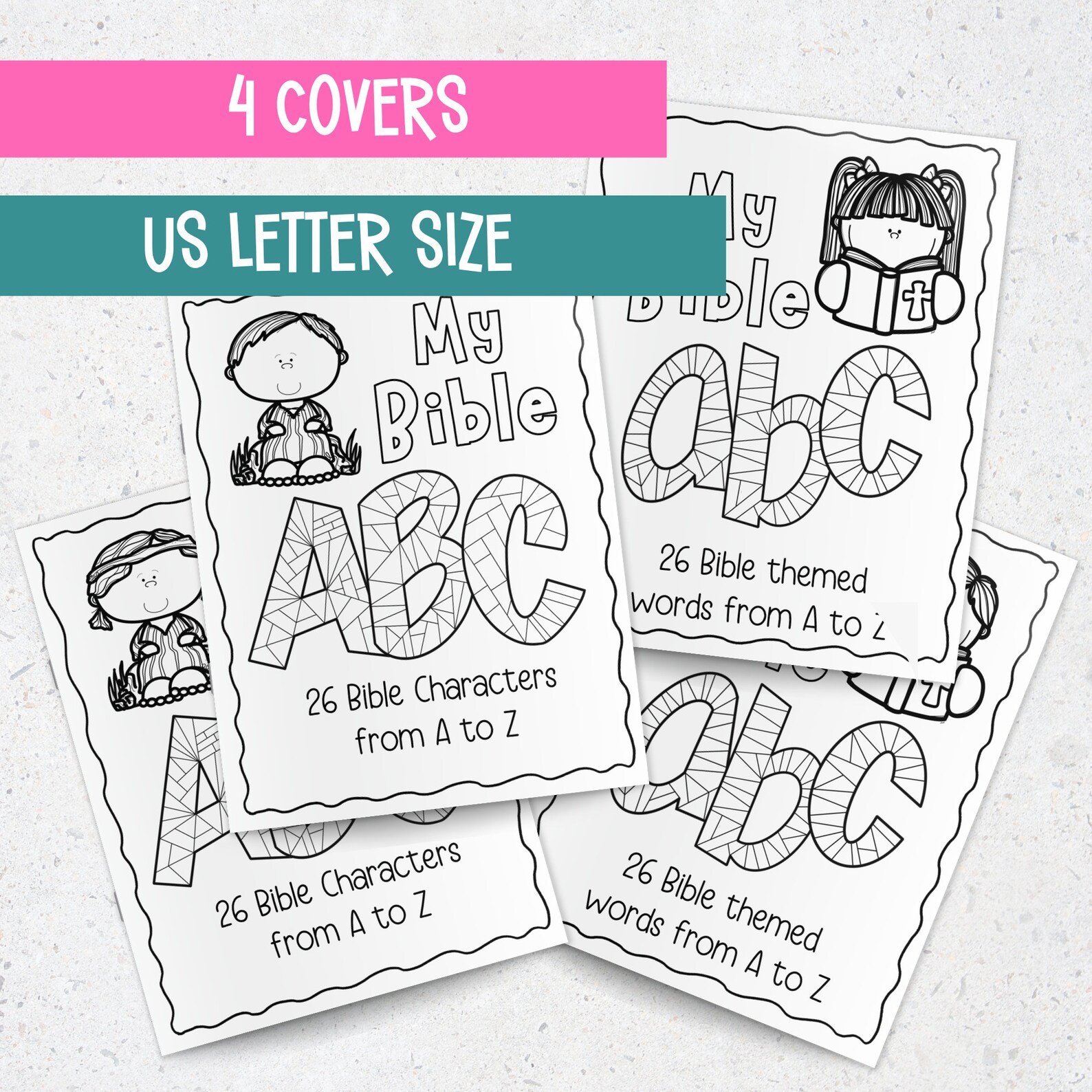 Bible ABC Coloring Pages for Christian Homeschool Families and Sunday ...