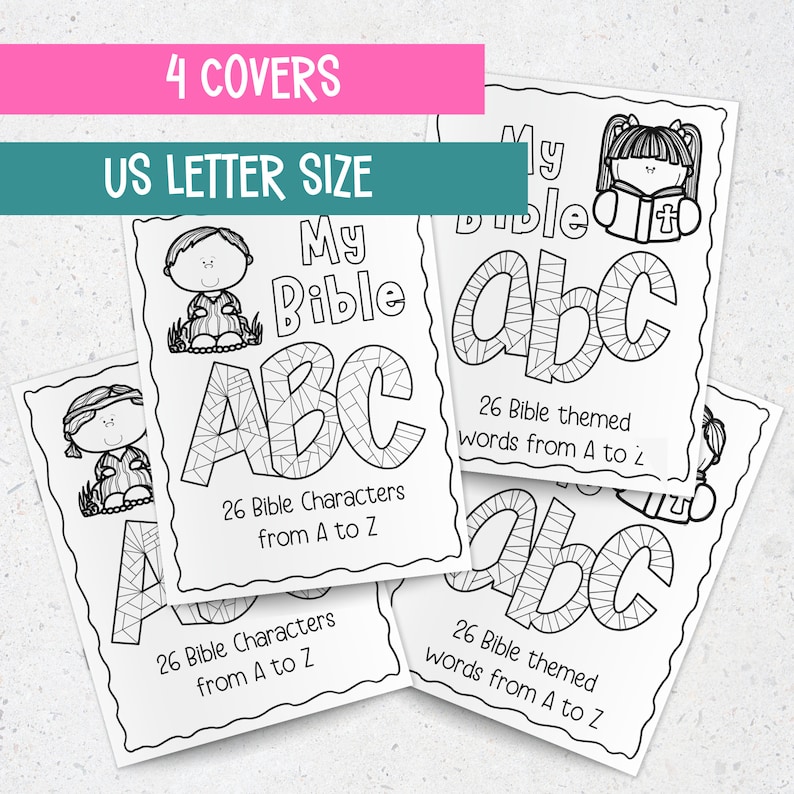 Bible ABC Coloring Pages for Christian Homeschool Families and Sunday ...