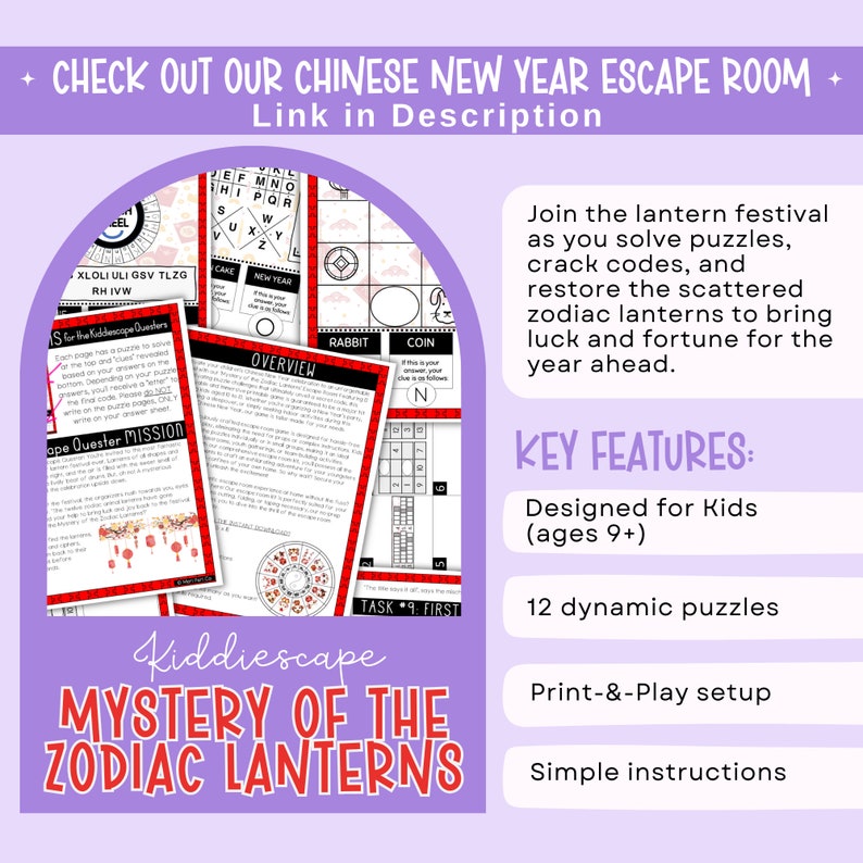 Year of the Snake Activity Placemat, Lunar New Year, Chinese New Year ...