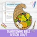 Thanksgiving Build a Cornucopia Bible Lesson Craft, My Abundant Harvest ...
