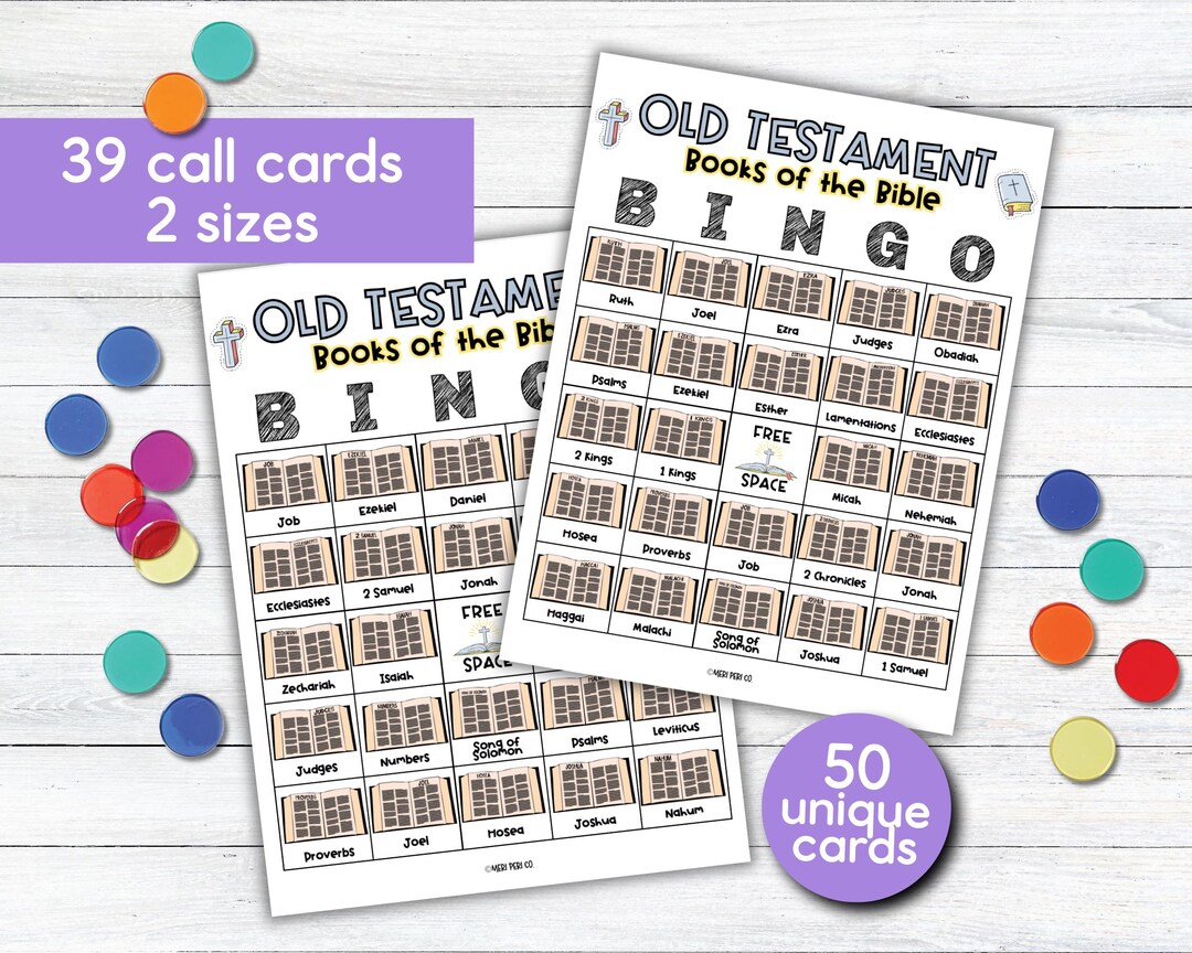 Old Testament Books of the Bible Bingo | Christian Games for Sunday ...