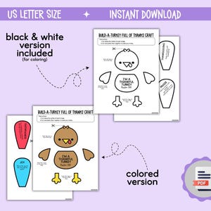 Thanksgiving Build a Turkey Bible Lesson Craft, Psalm 100 Bible Verse ...