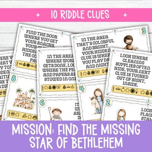 Christmas Nativity Indoor Scavenger Hunt | Holiday Family Game Night ...