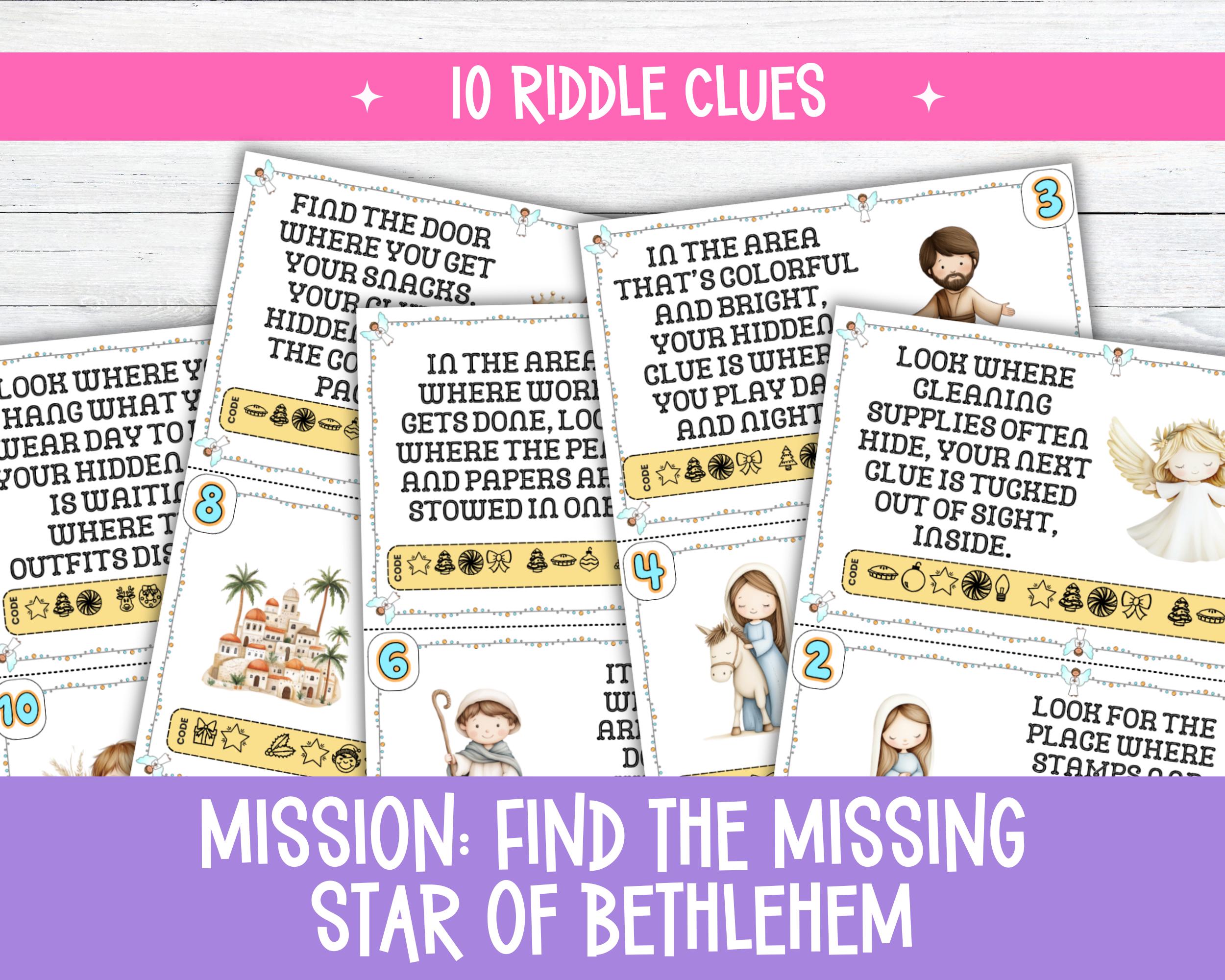 Christmas Nativity Indoor Scavenger Hunt | Holiday Family Game Night ...