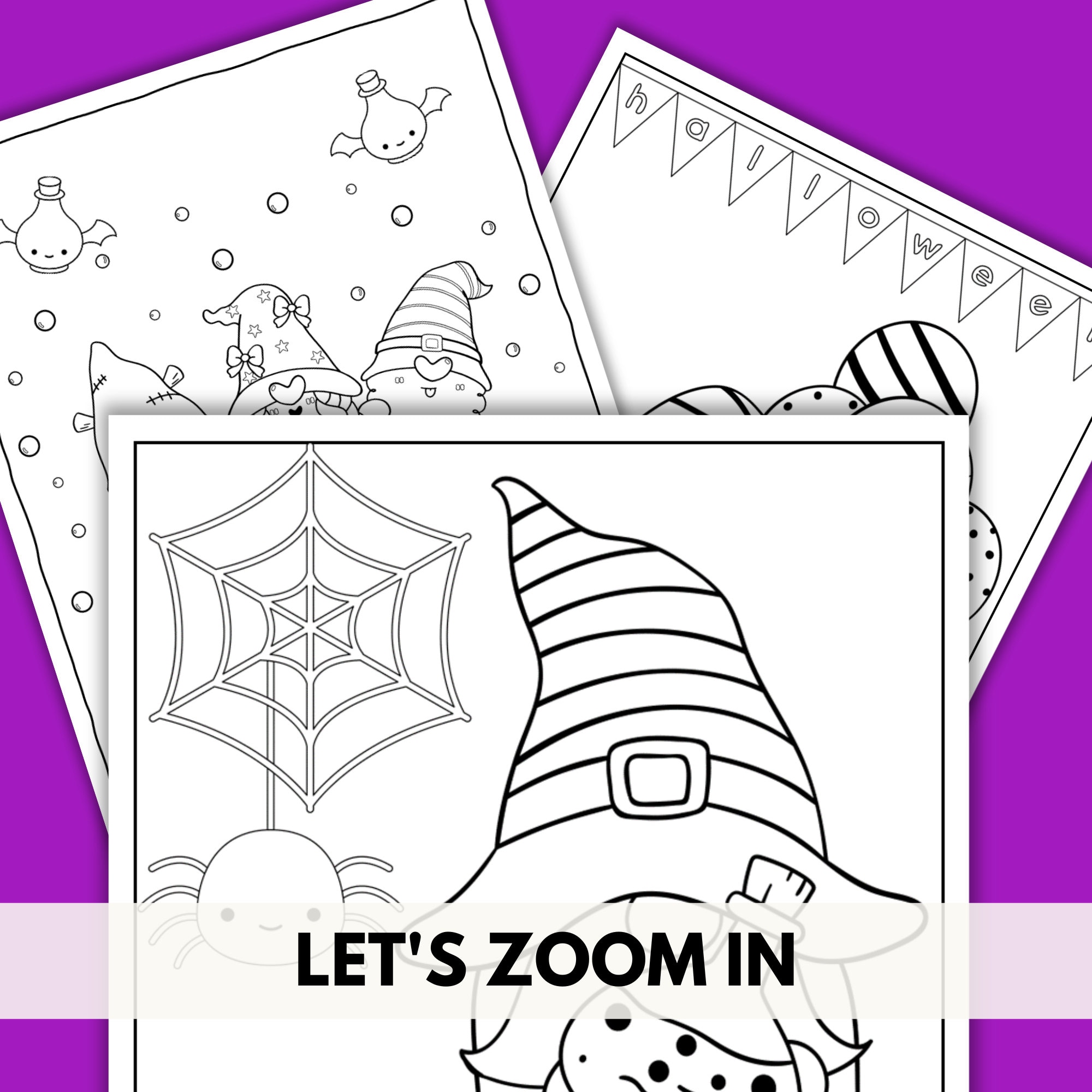 Halloween Gnome Coloring Pages 7 Printable Halloween Gnomes Coloring ...