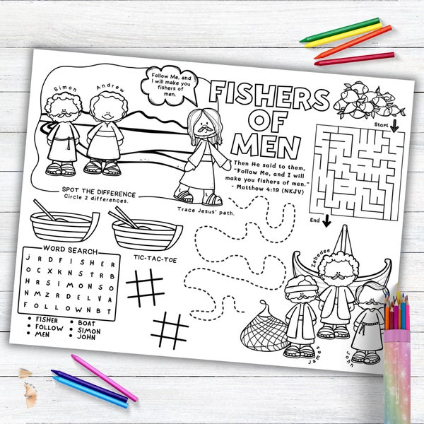 Kids Bible Lessons Fishers of Men - Etsy
