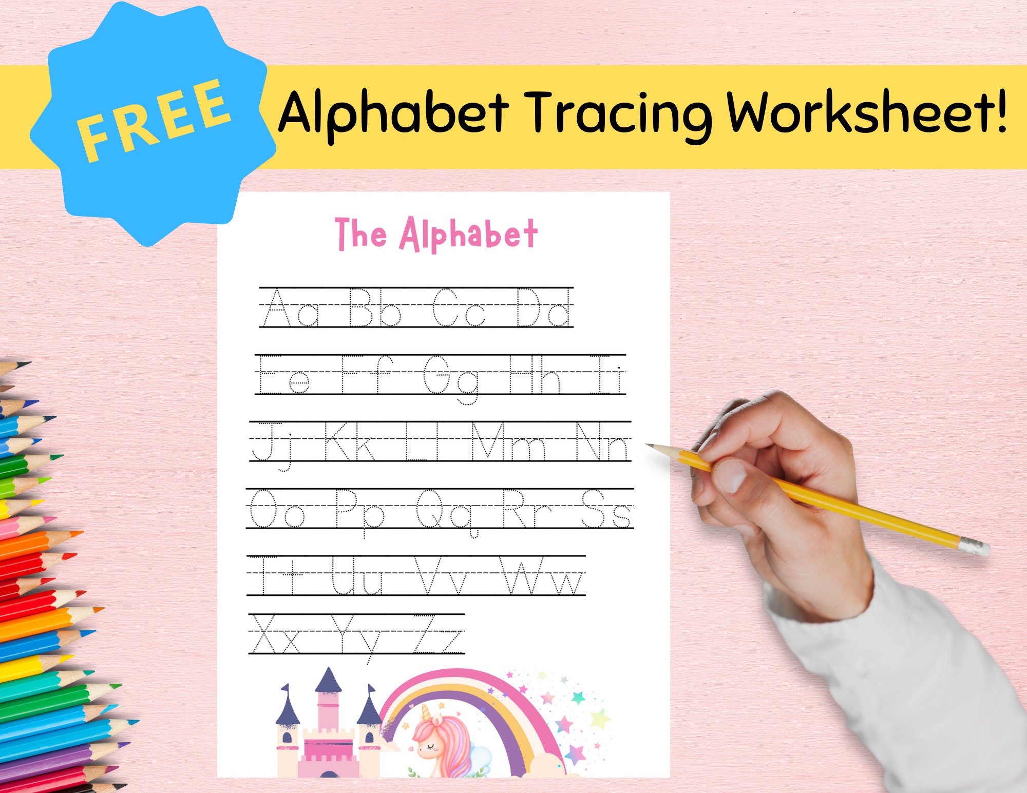Easy Customizable Name Trace Sheet FREE Alphabet Tracing - Etsy