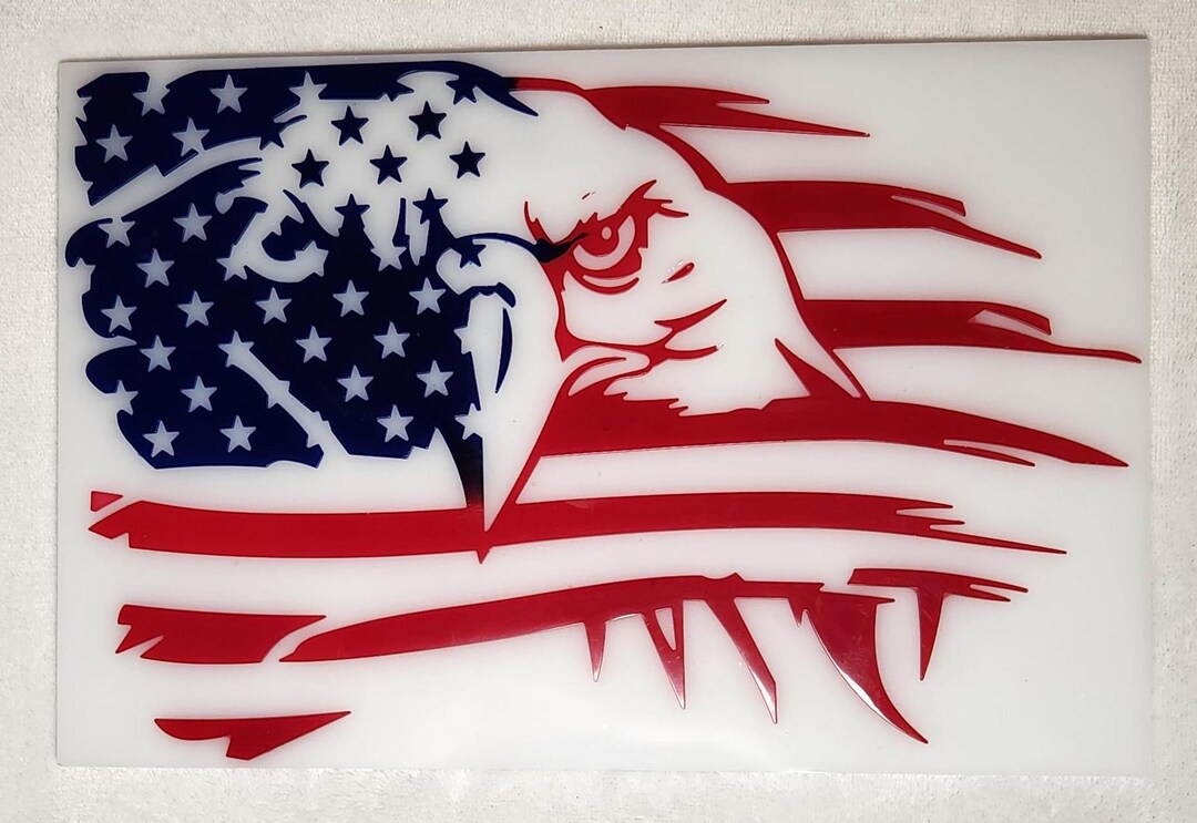 American Flag With Eagle Inlay - Epoxy Resin Art - Etsy
