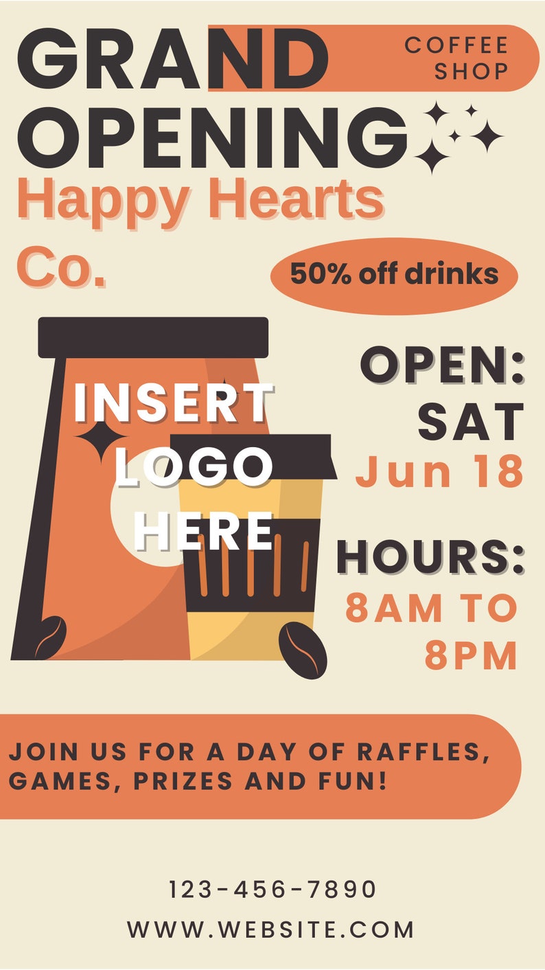 Restaurant Grand Opening Invitation, Coffee Shop Opening Flyer ...