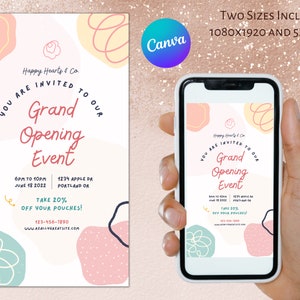 Grand Opening Colorful Invitation Template, Fun Invitation, Color ...